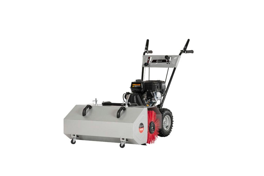 Power Brush Broom Sweeper Lumag KM800 80cm Petrol Yard E-Start Inc ...