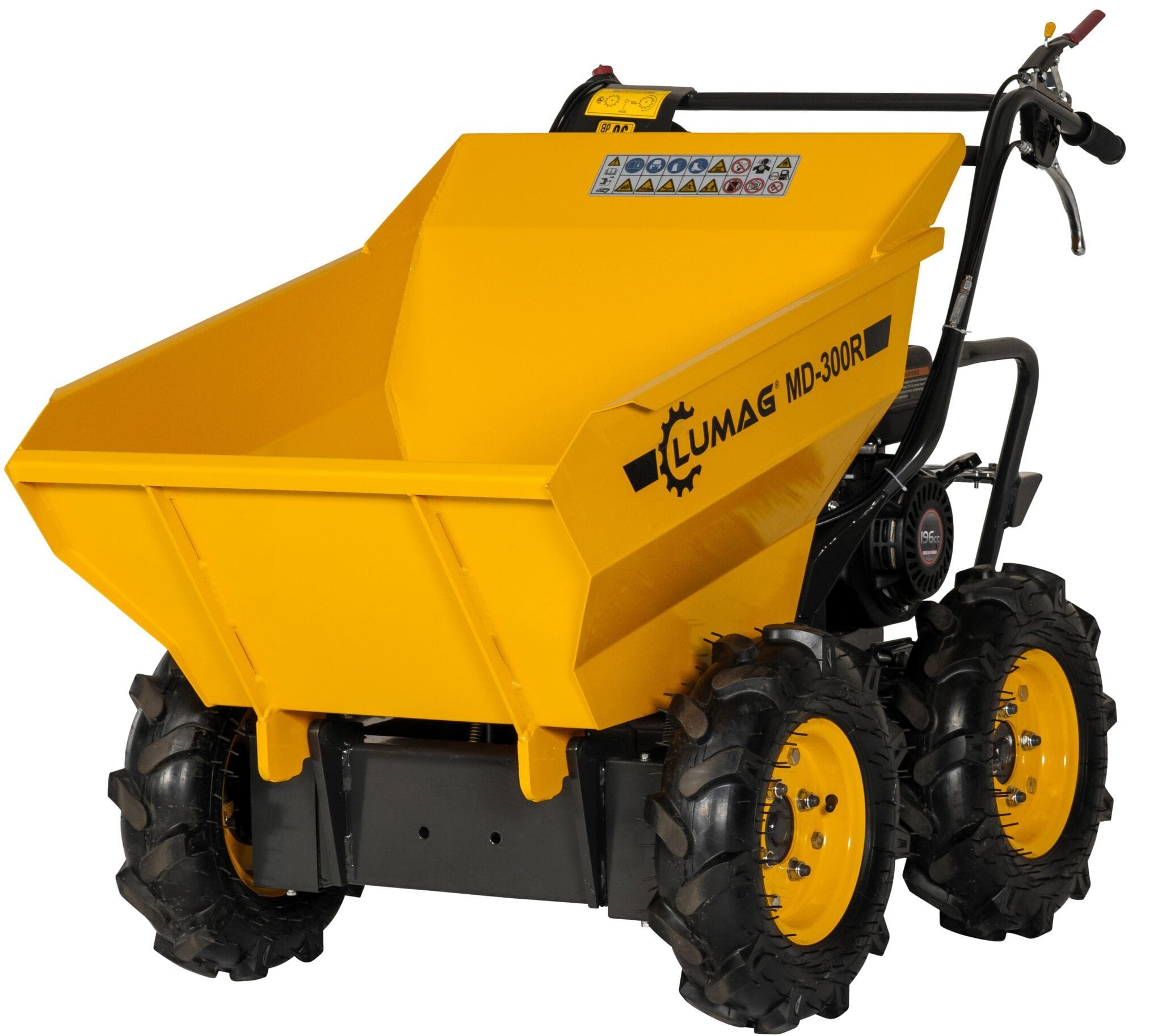 Mini Dumper 4 Wheel Drive Power Barrow Lumag MD300R 4wd Petrol 3+1 ...