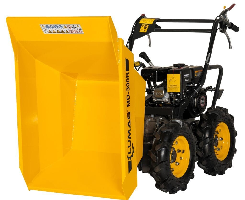 Mini Dumper 4 Wheel Drive Power Barrow Lumag MD300R 4wd Petrol 3+1 ...