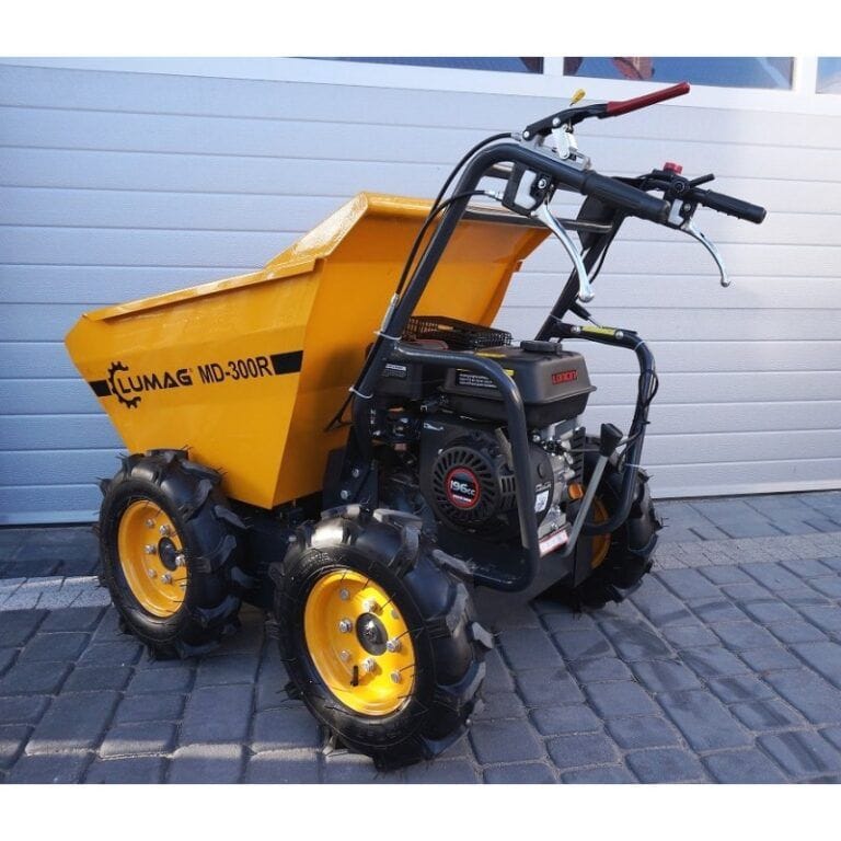 Mini Dumper 4 Wheel Drive Power Barrow Lumag MD300R 4wd Petrol 3+1 ...