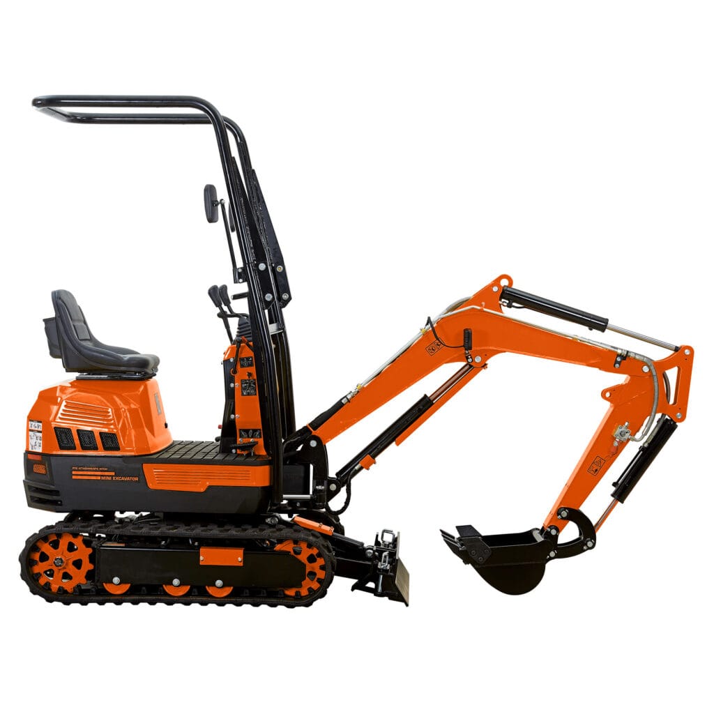 Mini digger Micro digger Outland tools MD100 1000kg Petrol engine with ...